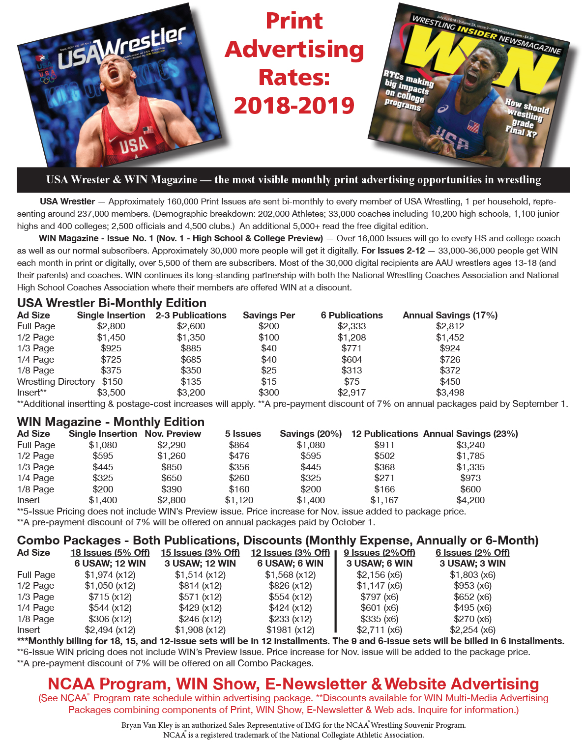 Print/Digital Magazine Ad Rates - WIN & USA Wrestler - WIN Magazine ...