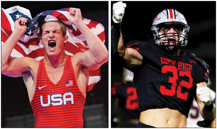 World champ Kueter doing double duty in wrestling & football - WIN ...