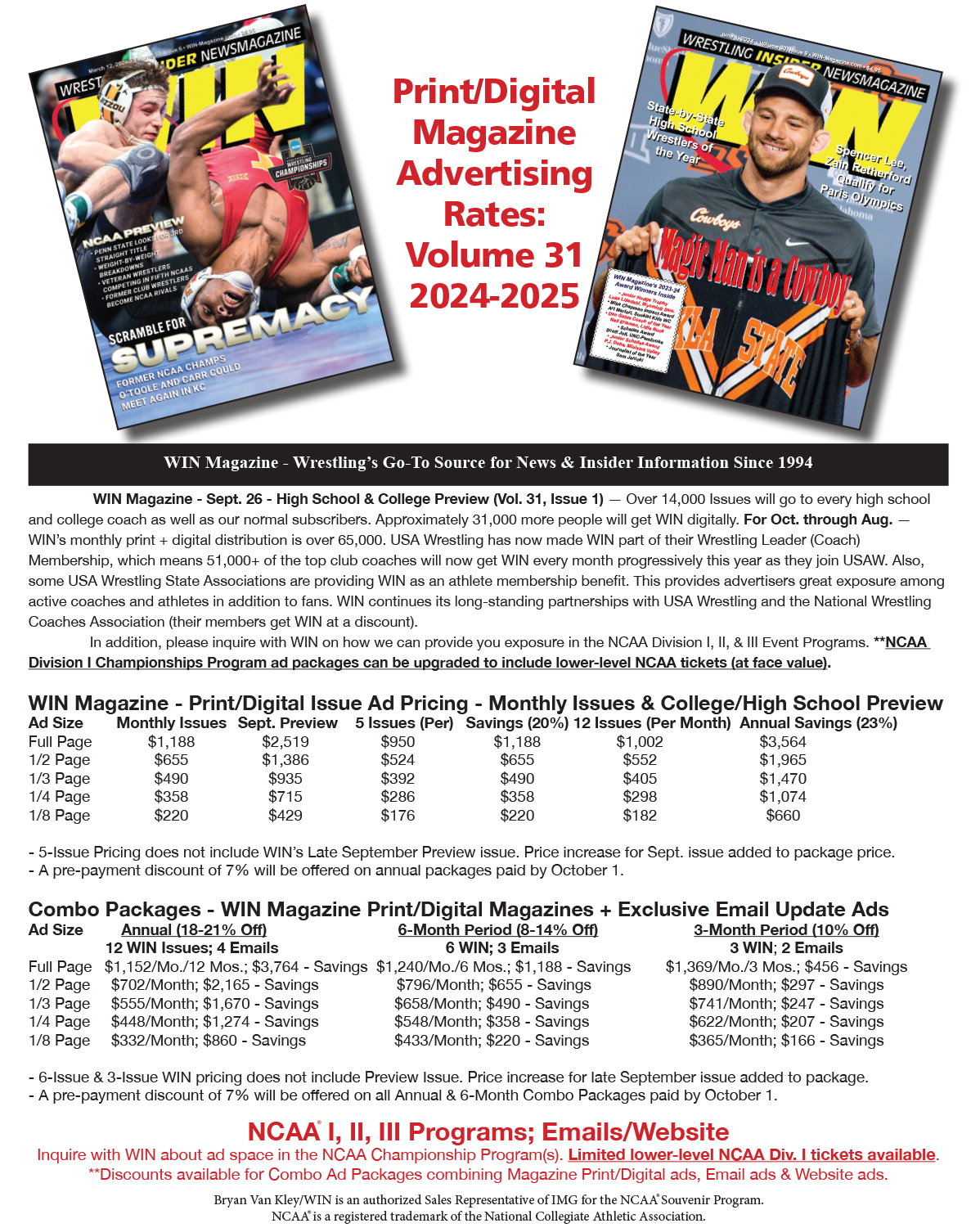 WIN Print/Digital Magazine Advertising Rates/Distribution & Email Rates ...